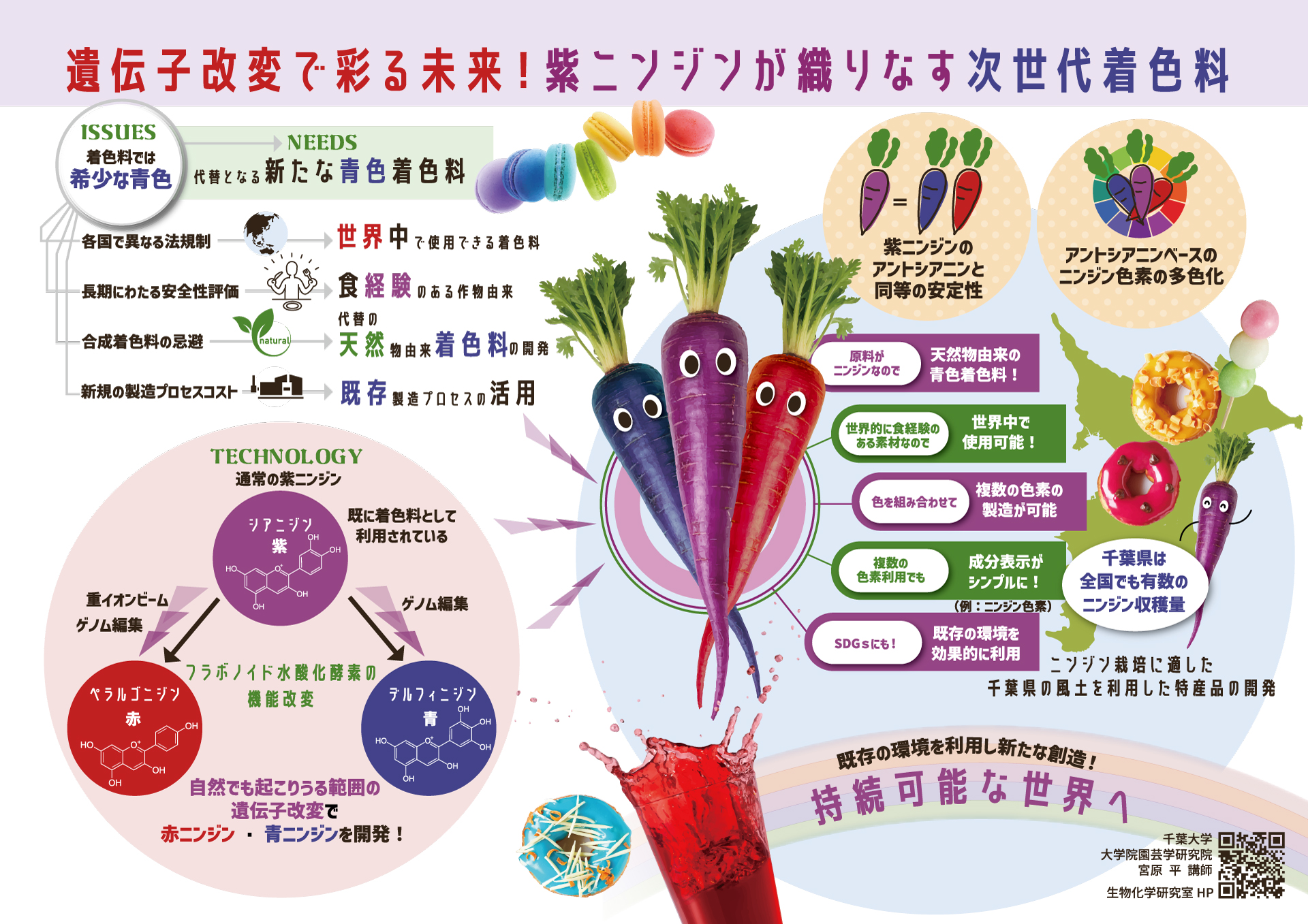 遺伝子改変で彩る未来！紫ニンジンが織りなす次世代着色料 | CHIBADAI NEXT